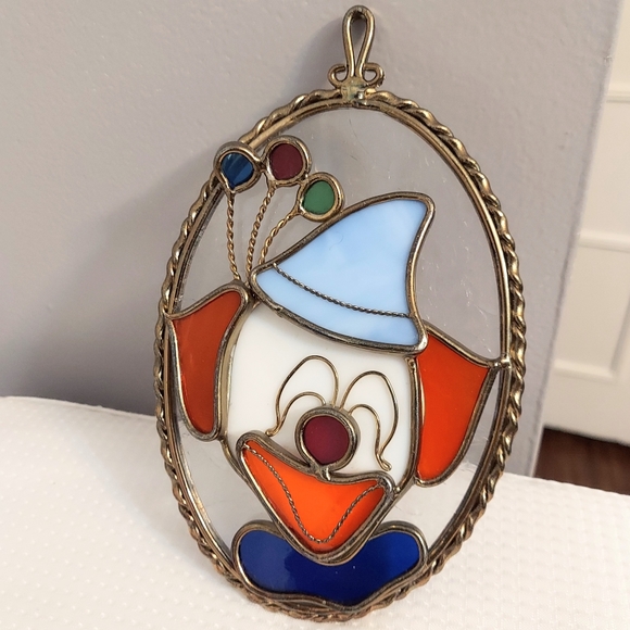 unbranded | Art | Clown Stained Glass Sun Catcher Framed Layered ...